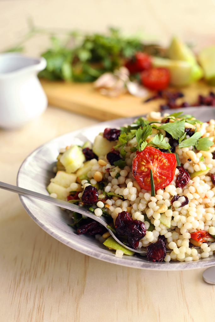Israeli Couscous with Cranberries and Apples – Crazy Vegan Kitchen