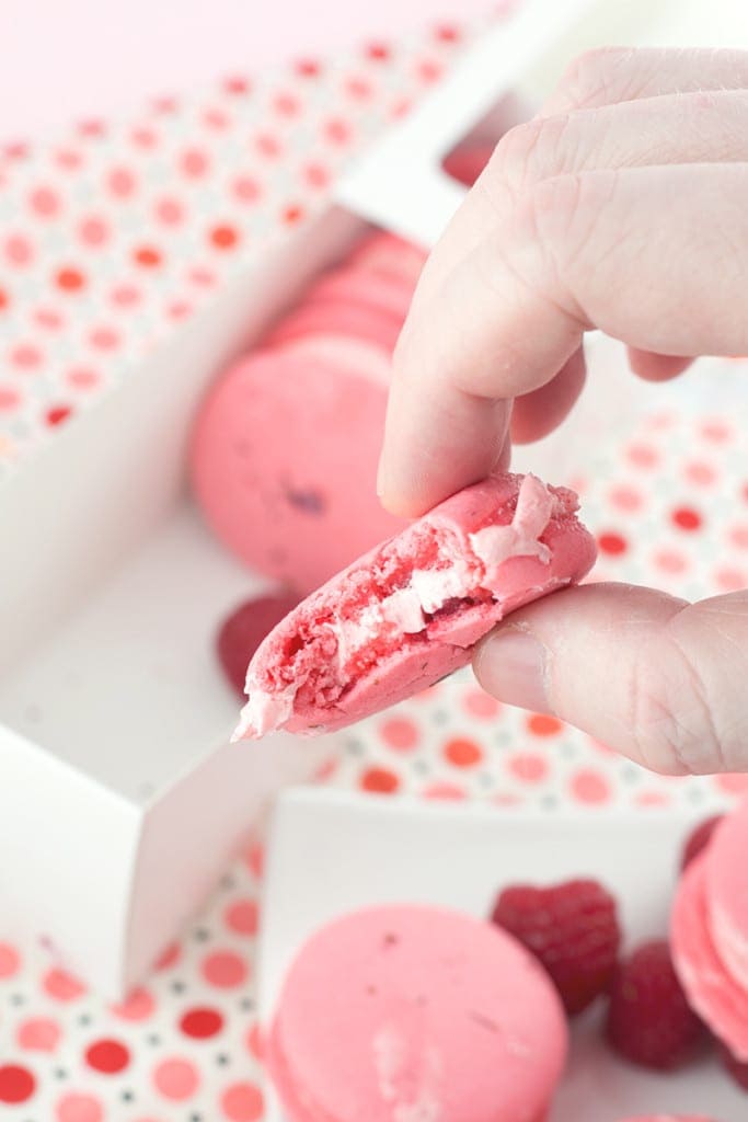 Raspberry Rose Vegan Macarons (Using Aquafaba)