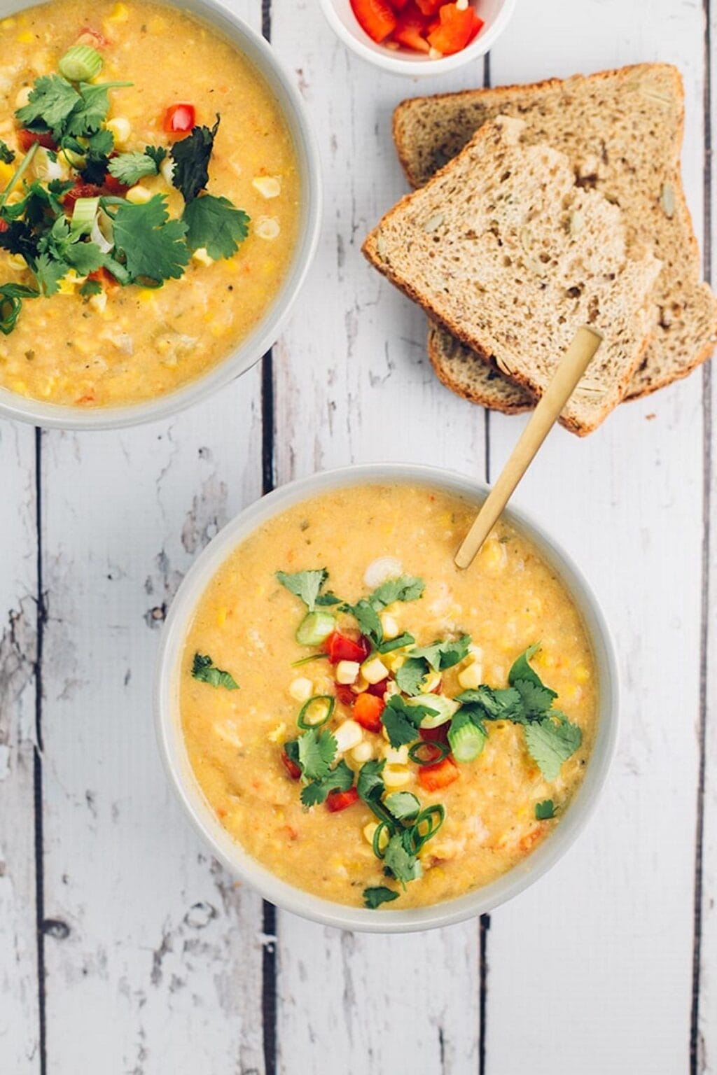 Extra Creamy Vegan Corn Chowder | Prize Winning Recipe